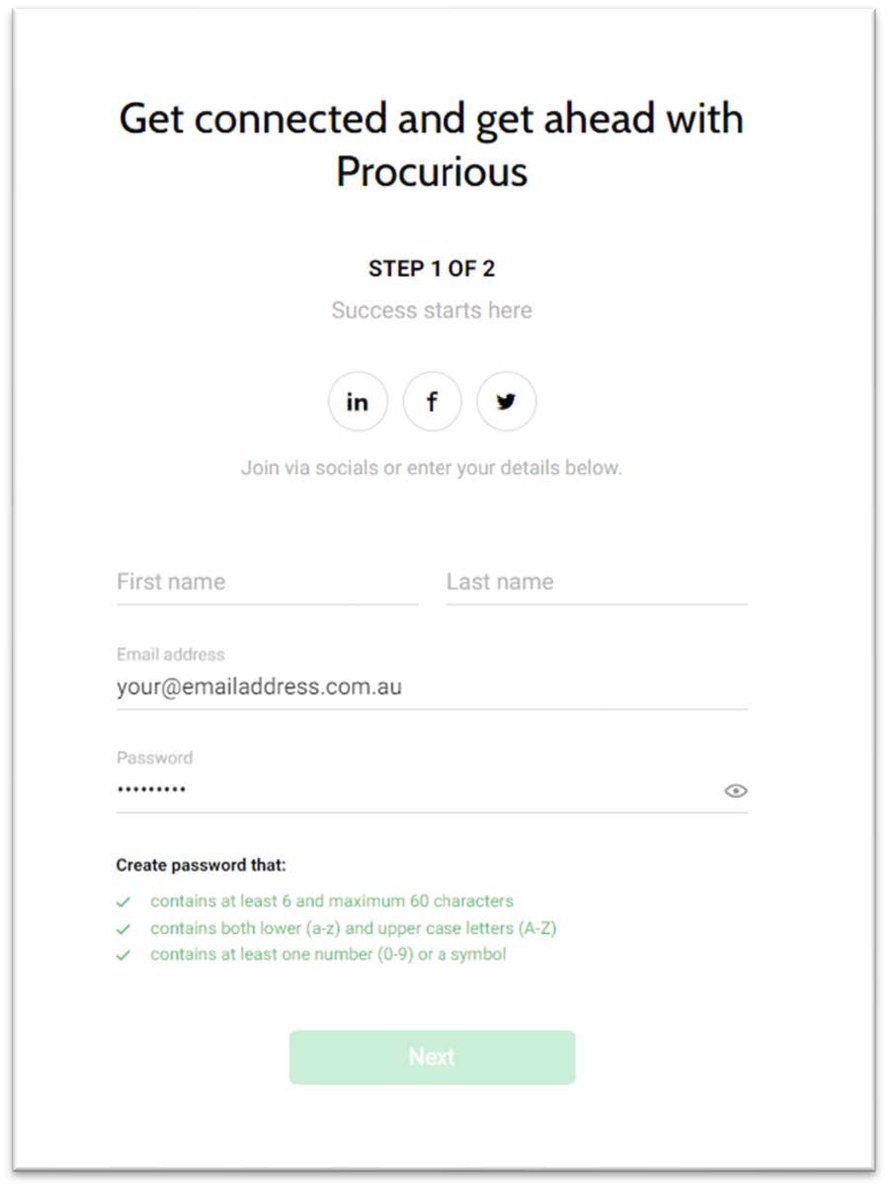 How to create a Procurious account for Roundtable members?
